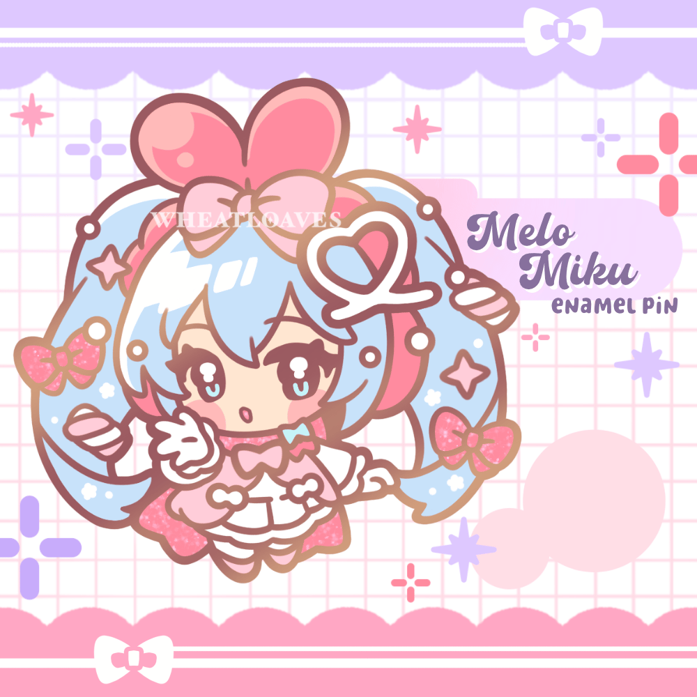 [Pre-order] Melo Miku Enamel Pin | Wheatloaves