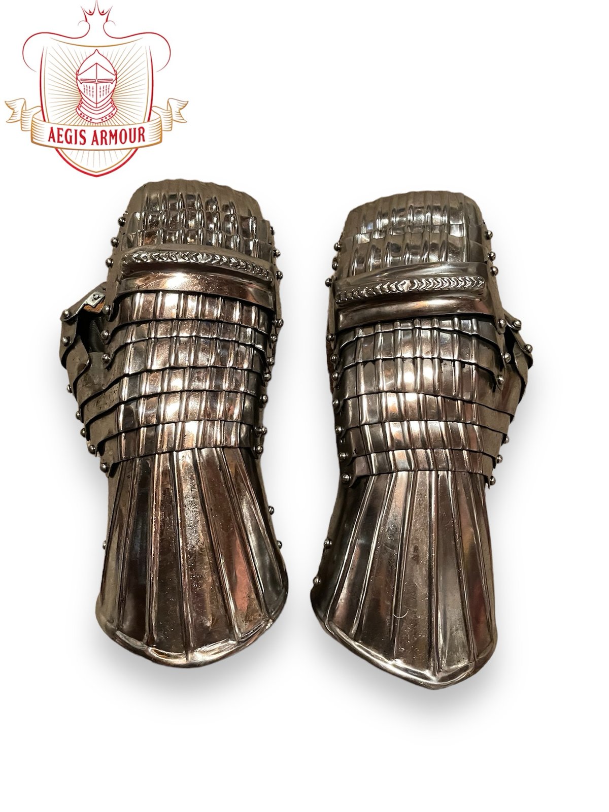 Fluted Maximillian Mitten Gauntlets - Hardened steel | Aegis Armour