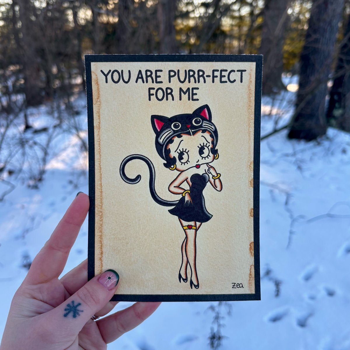 “Purr-fect” Print | Art by Zea Jadyn