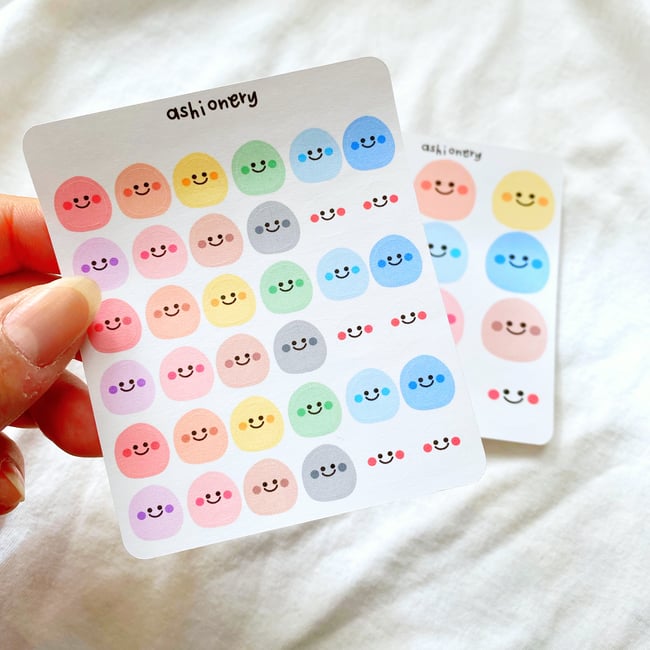 Rainbow blob stickers | Ashionery
