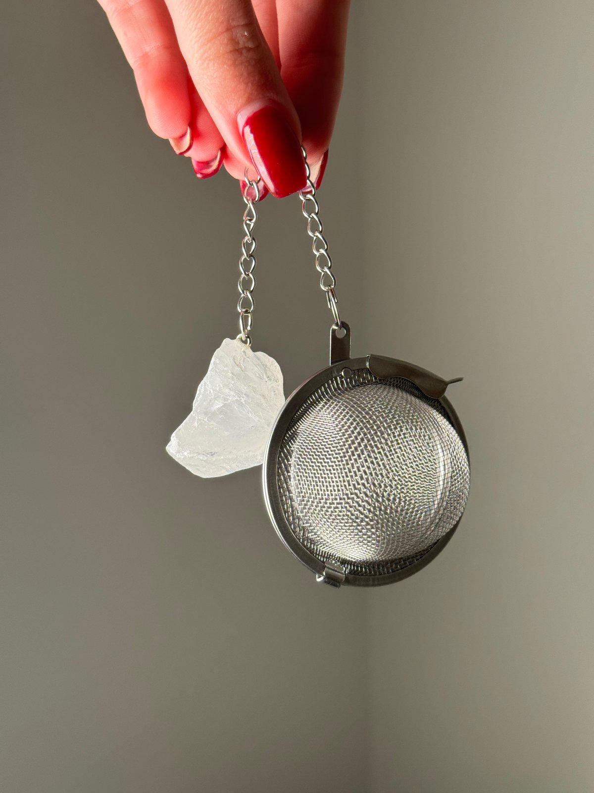 CLEAR QUARTZ CRYSTAL TEA STRAINERS | thewitchespitstop