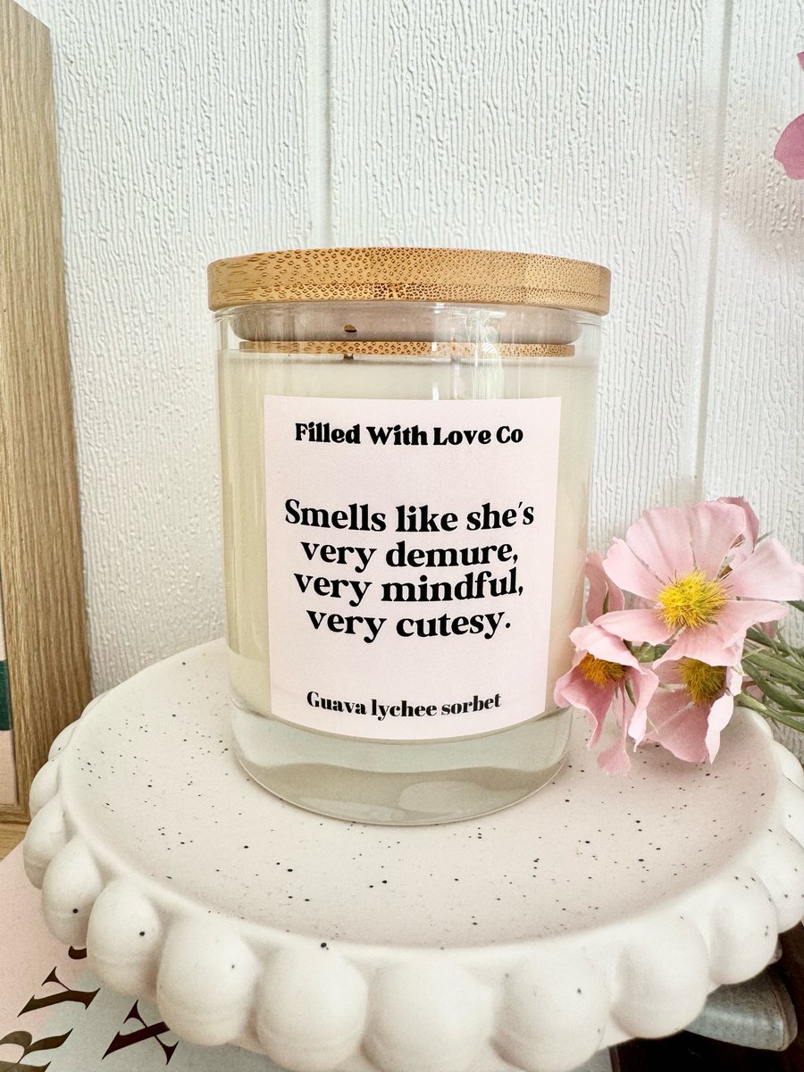 FILLED WITH LOVE — CUSTOM MESSAGE CANDLE