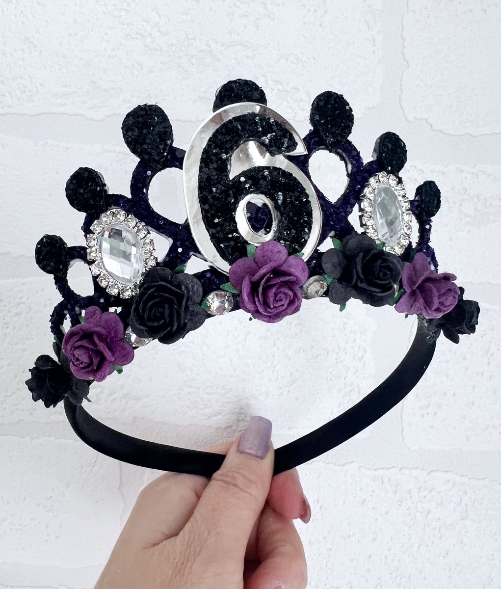 Dark Princess birthday tiara crown party props | Halle Bella's Bling&Crafts