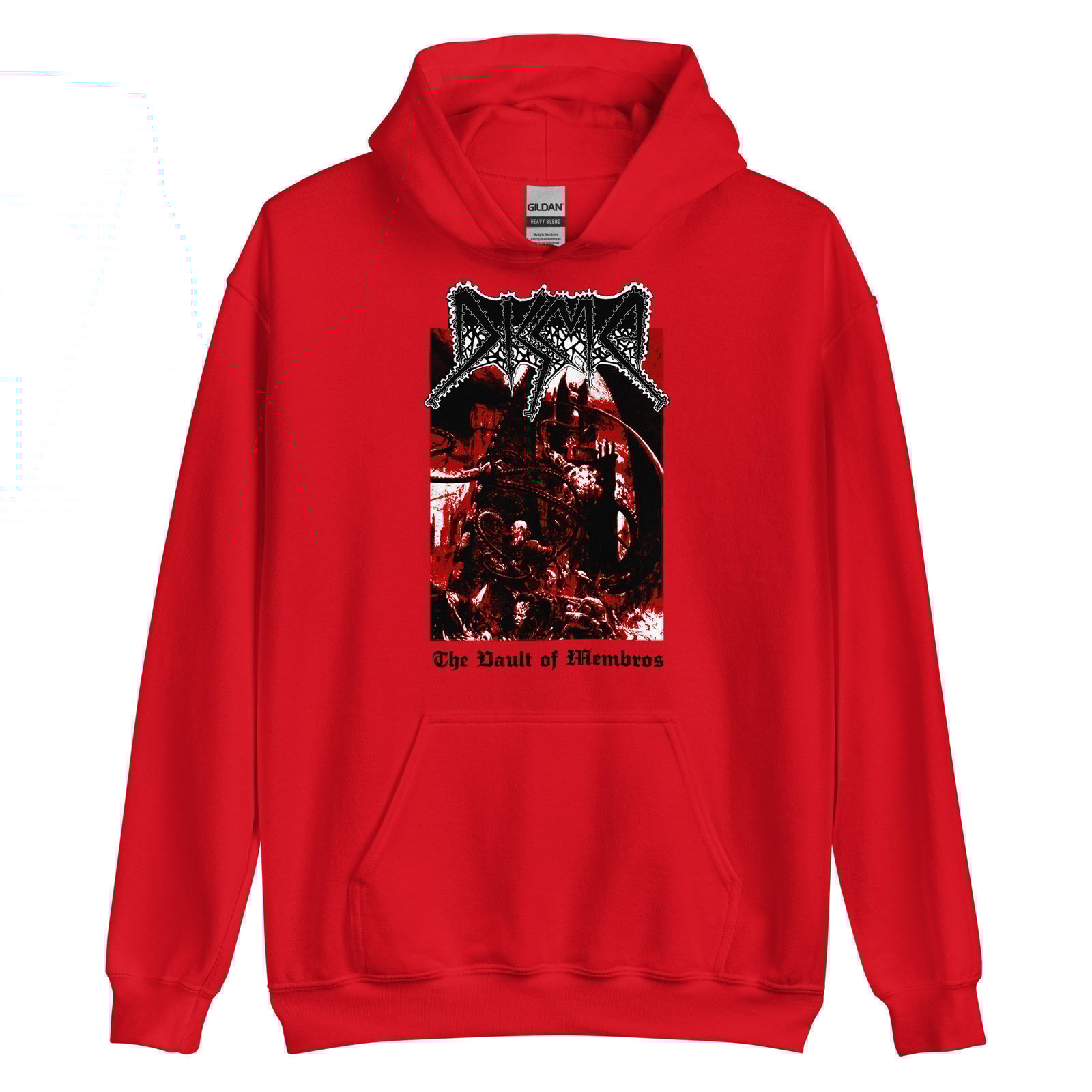 Disma — DISMA - THE VAULT OF MEMBROS - RED - HOODED PULLOVER SWEATSHIRT