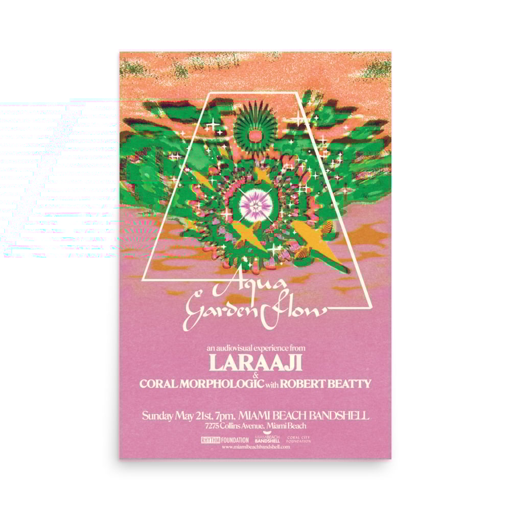 Aqua Garden Flow Poster / Coral Morphologic