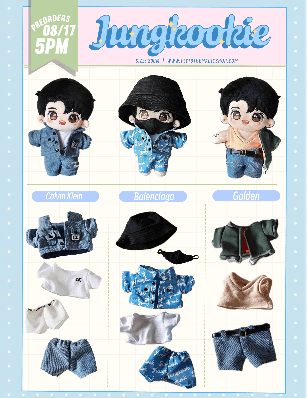 PREORDER JK DOLL (NEW OUTFITS) -CLOSED | Flytothemagicshop