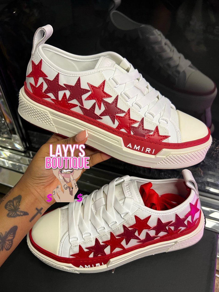 Red Amiri Star Sneakers | Layys Closet