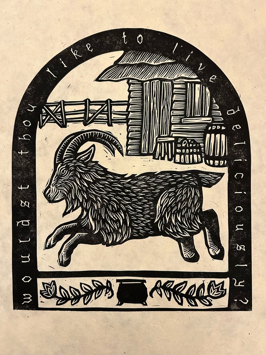 Black Philip Block Print | Brian Reedy