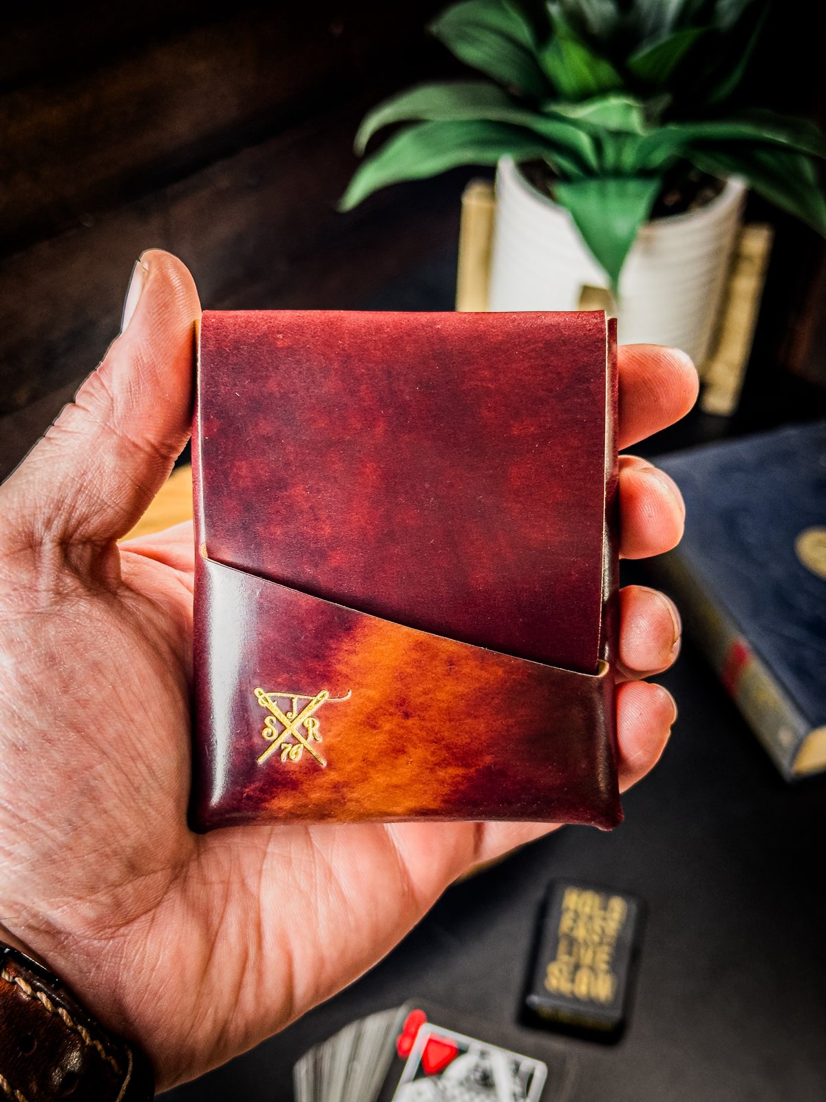 The Murphy - Marbled Red Wine Shell Cordovan | Patriot Leather Goods