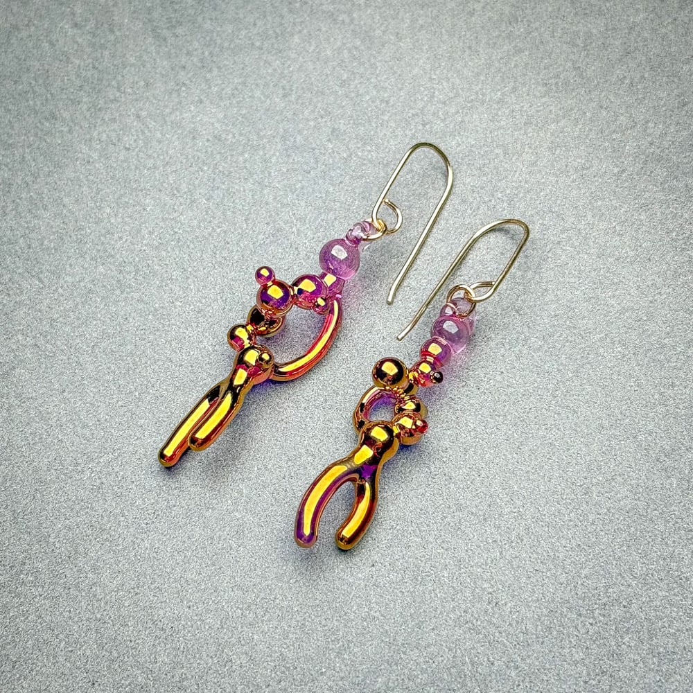 Atomic Gold Earrings | Blob Blob Studio