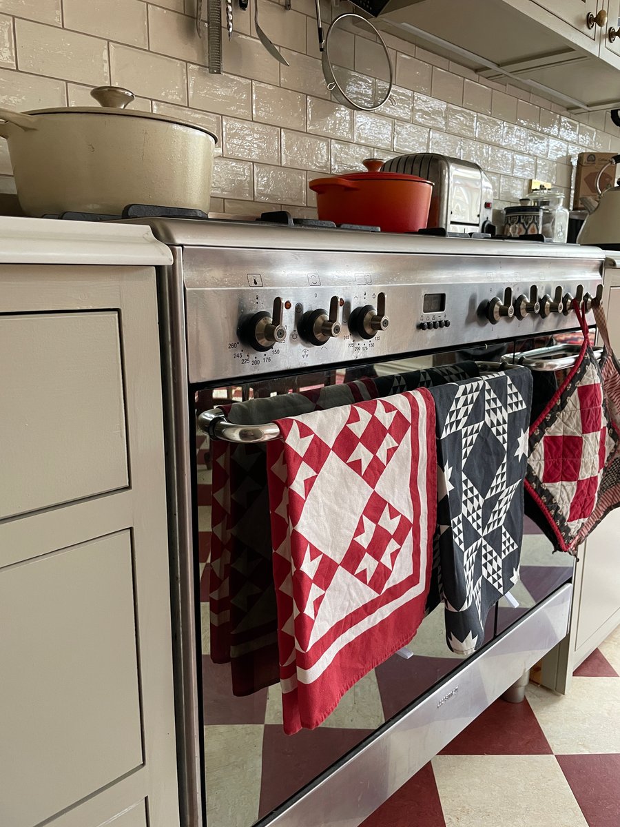 Set of Two Patchwork Print Tea Towels | Kate Owen