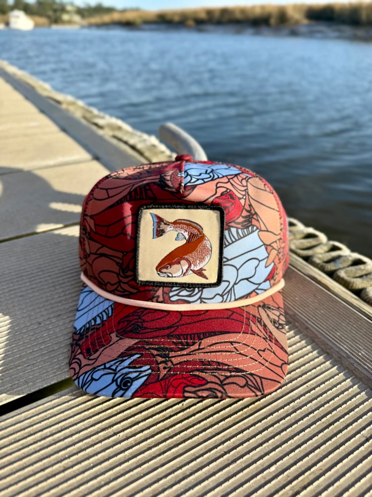 Red/Blue Redfish Patch Hat | localnative