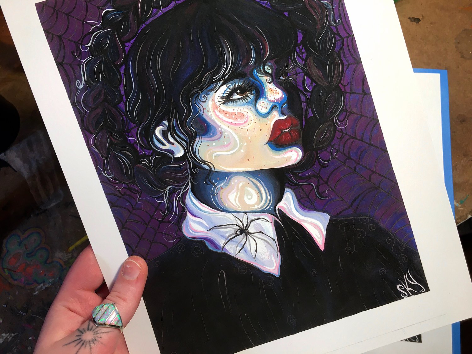 The Evolution of Wednesday print | Freckled Sky Art