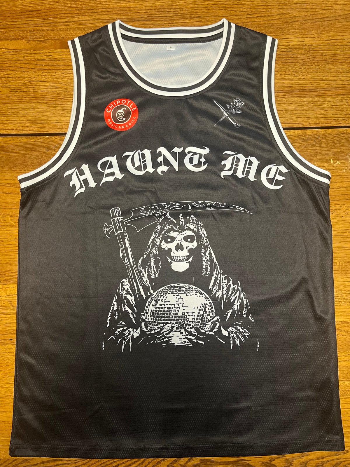 “Disco Oscuro” Reaper Logo Basketball Jersey | Haunt Me