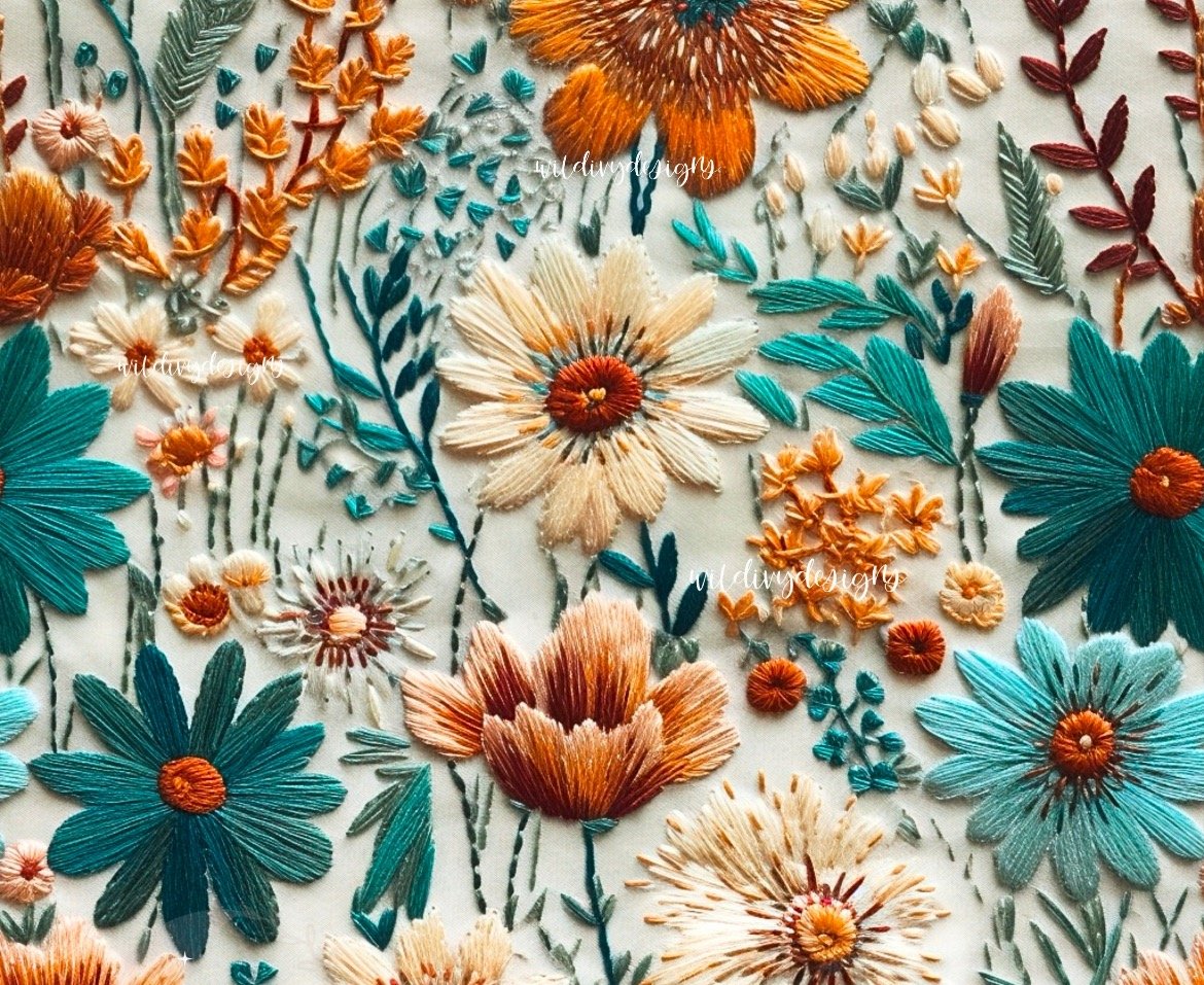 Teal and Rust Drop Set | Sew Darn Cute