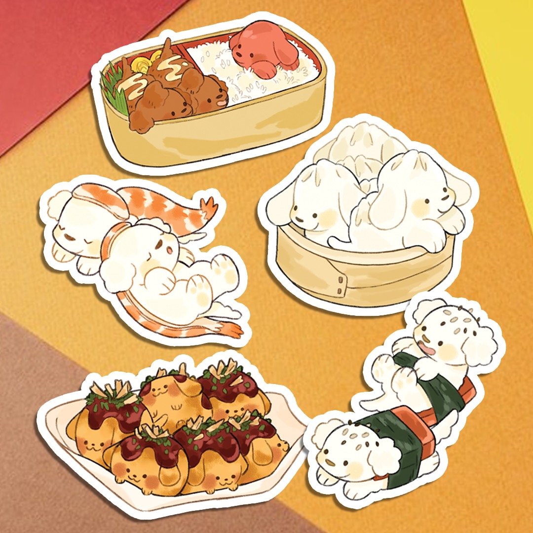 Sushi Pup Stickers | yumbrite