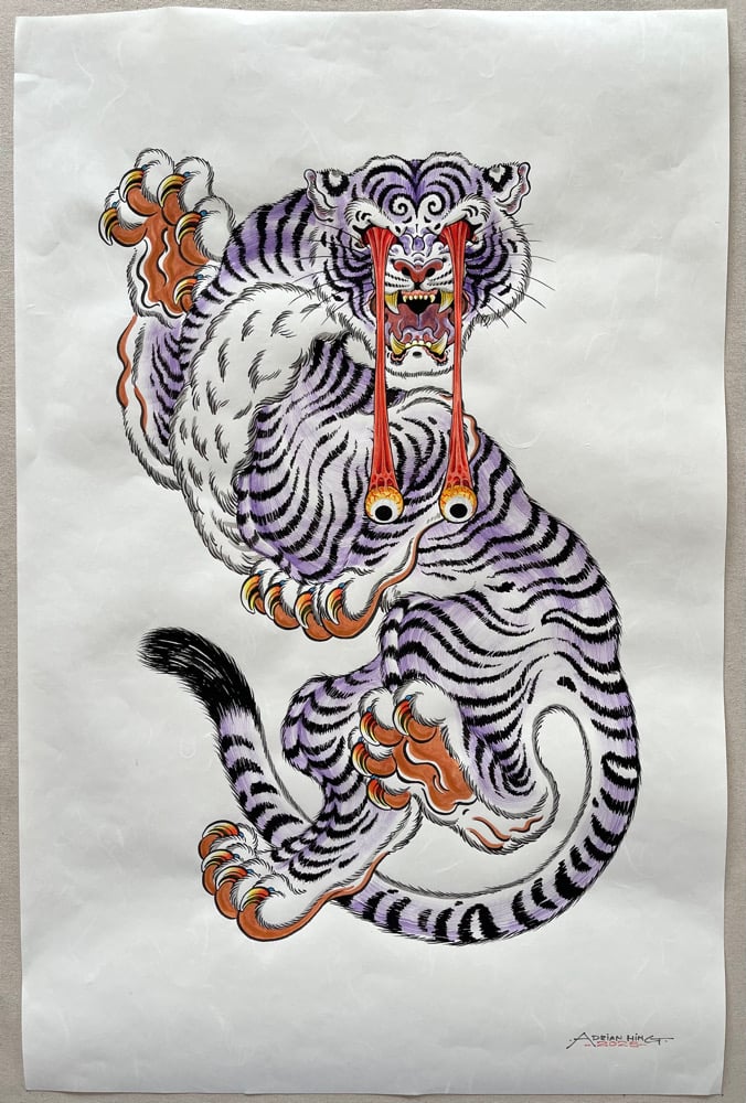 Hand painted washi print #02 | ADRIAN HING