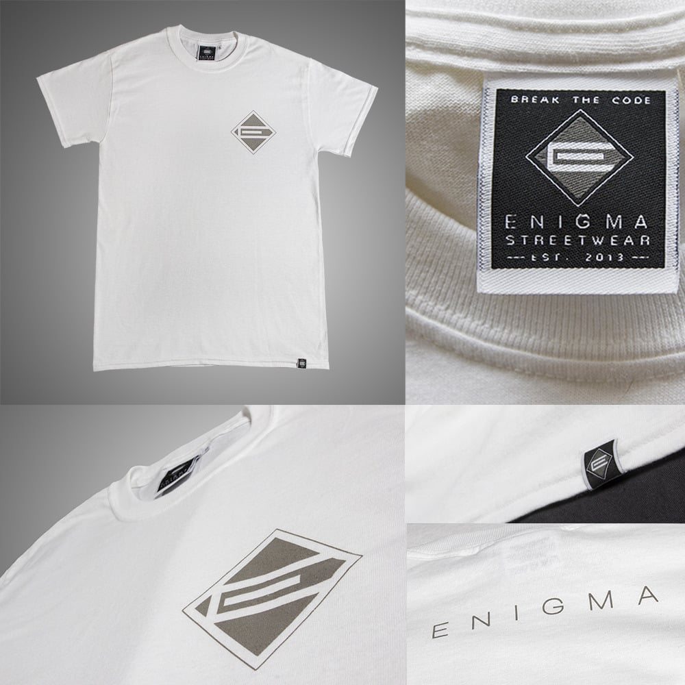 ENIGMA : CLASSIC TEE [WHITE] / E N I G M A