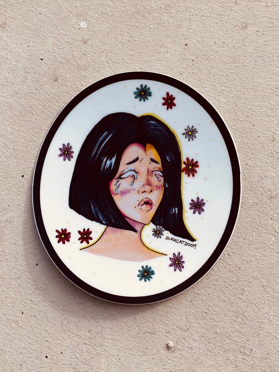 Crying Sticker | blackcatdoom