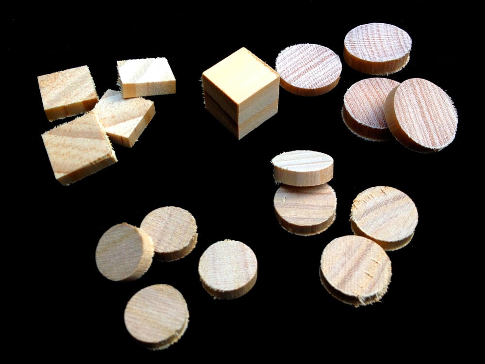 Hand-Cut Wooden Shapes for Mobiles | Keith Lo Bue's Stuffsmith Emporium.