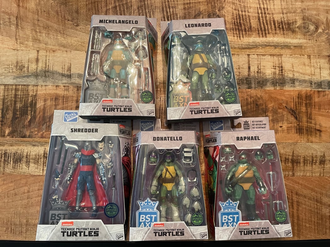 (DISPLAYED) BST AXN IDW TMNT COMPLETE SET & SHREDDER | pvc_bakeshop