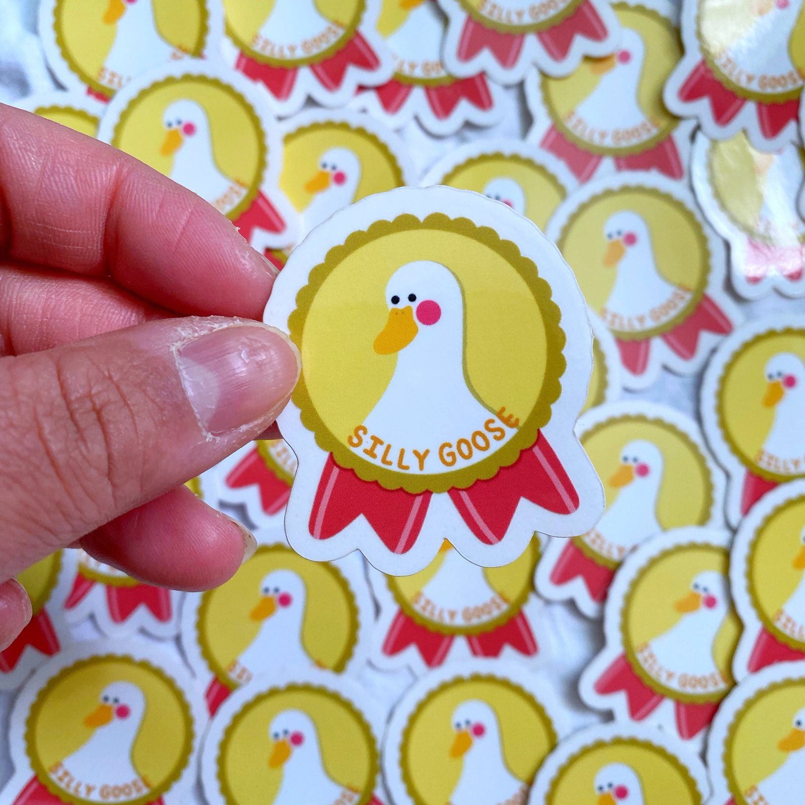 Cerified “silly goose” vinyl sticker | Ashionery