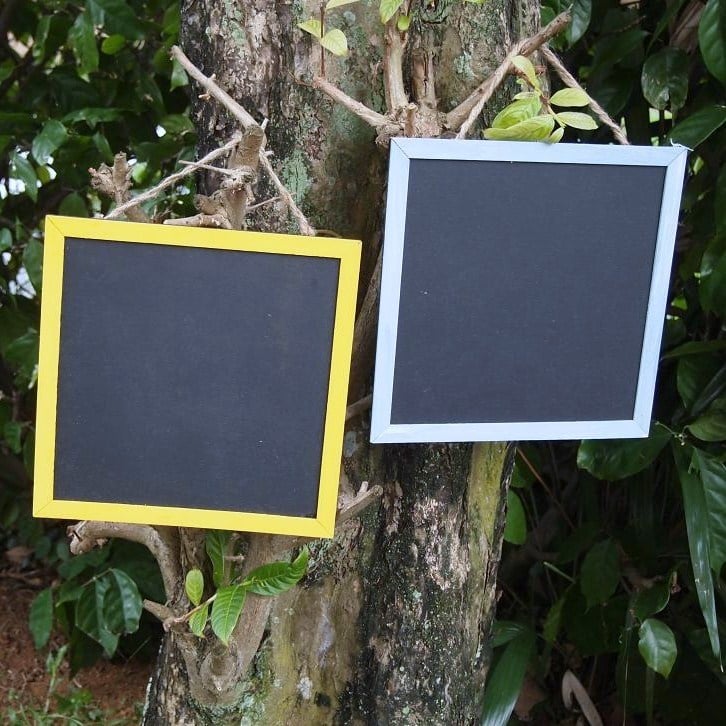 Square Chalkboard with Coloured Frame | Chalk'let