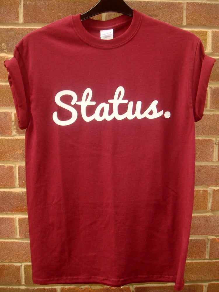 Burgandy Tee With Logo / Status Clothing