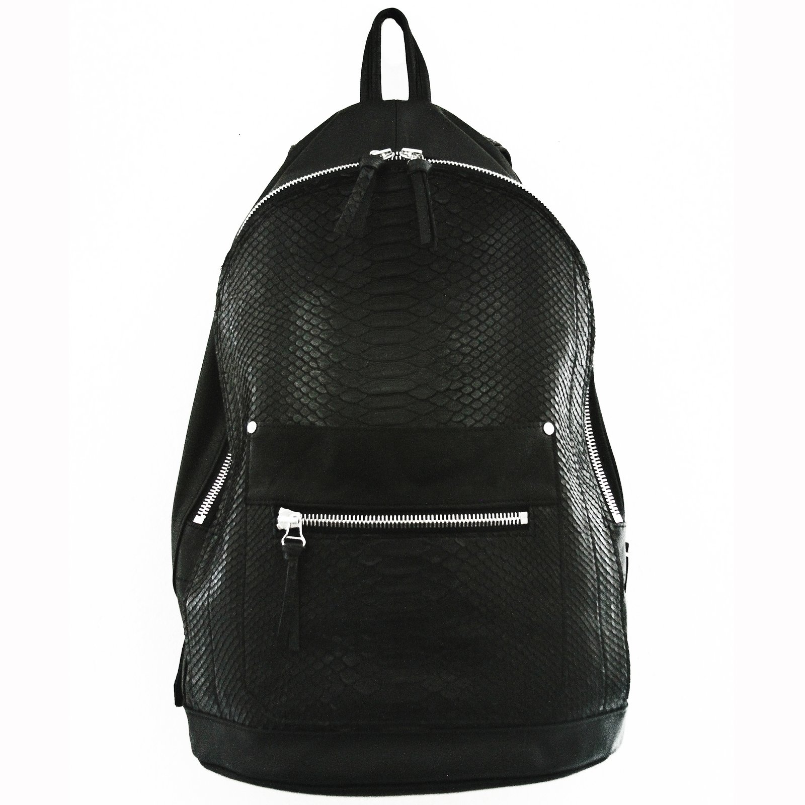 Python Leather Collegiate Backpack / KHOI LE