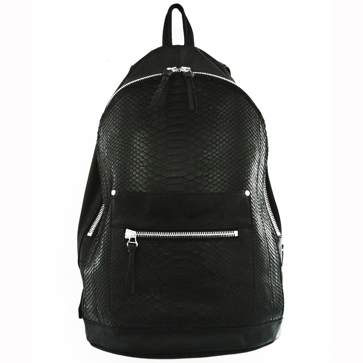 Python Leather Collegiate Backpack / KHOI LE