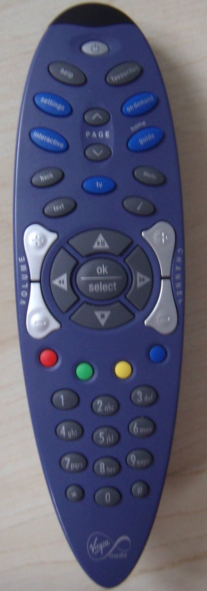 Remotes — New,£9.99,Blue Virgin Media Remote Control,Virginmedia Remote ...