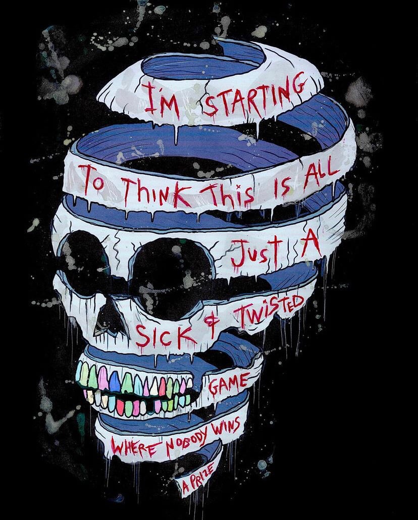 Twisted skull 17x11 inch | Gusfink