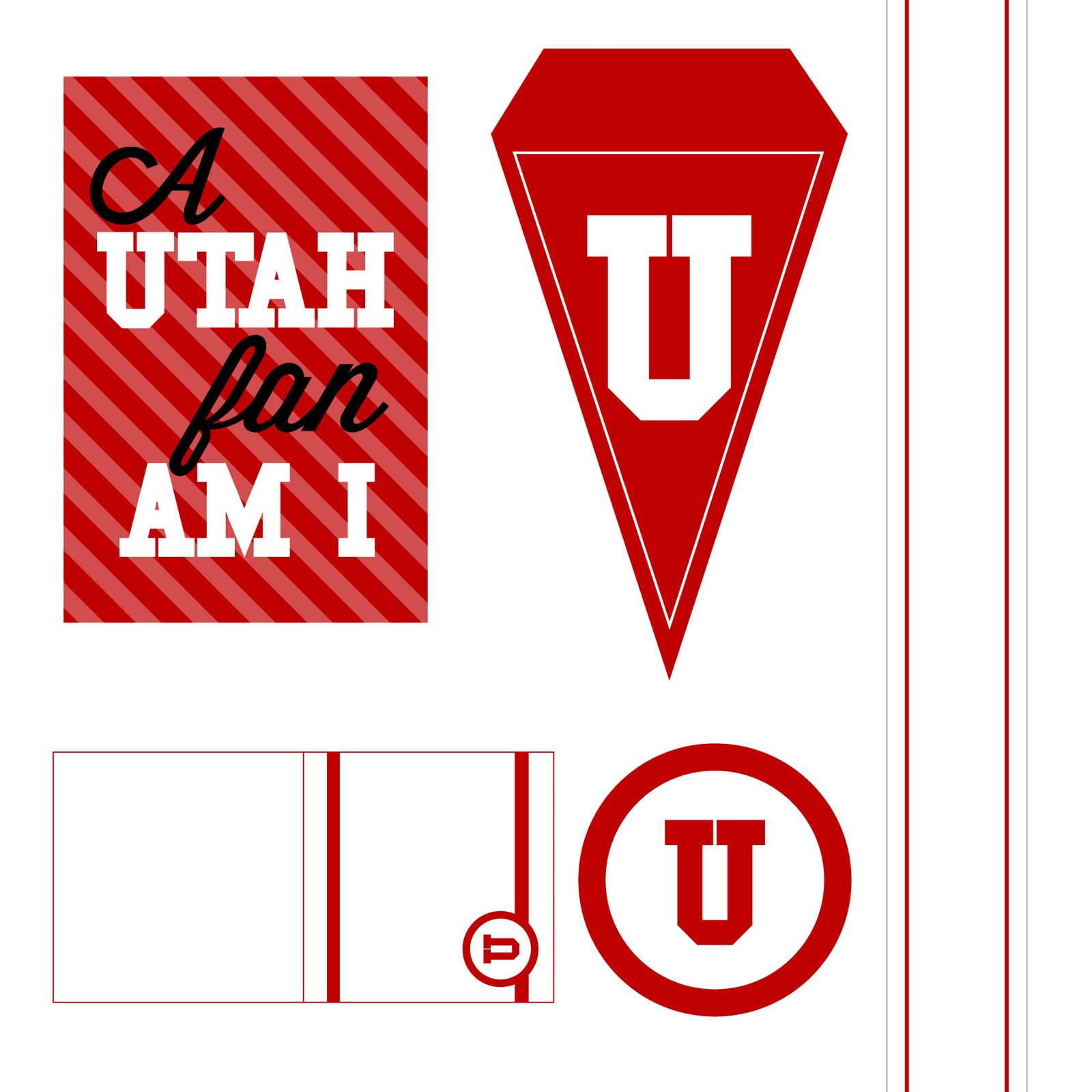 University of Utah Printables / Mandy Douglass Designs