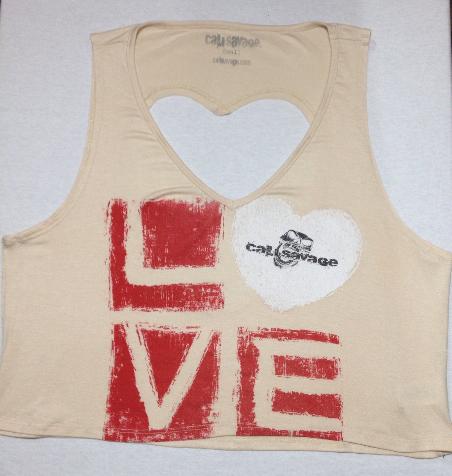 Ladies - Cut out heart crop top / Cali Savage