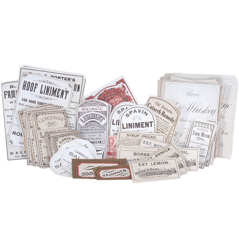 Antique Product Labels / Hedgerow General