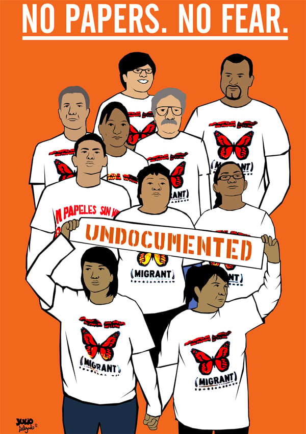 No Papers No Fear - DNC Civil Disobedience Poster | National Day ...