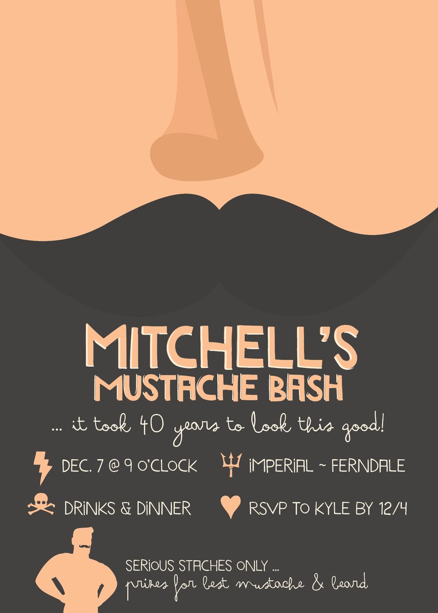 Mustache Bash - Invitation (Movember) | Small Moments