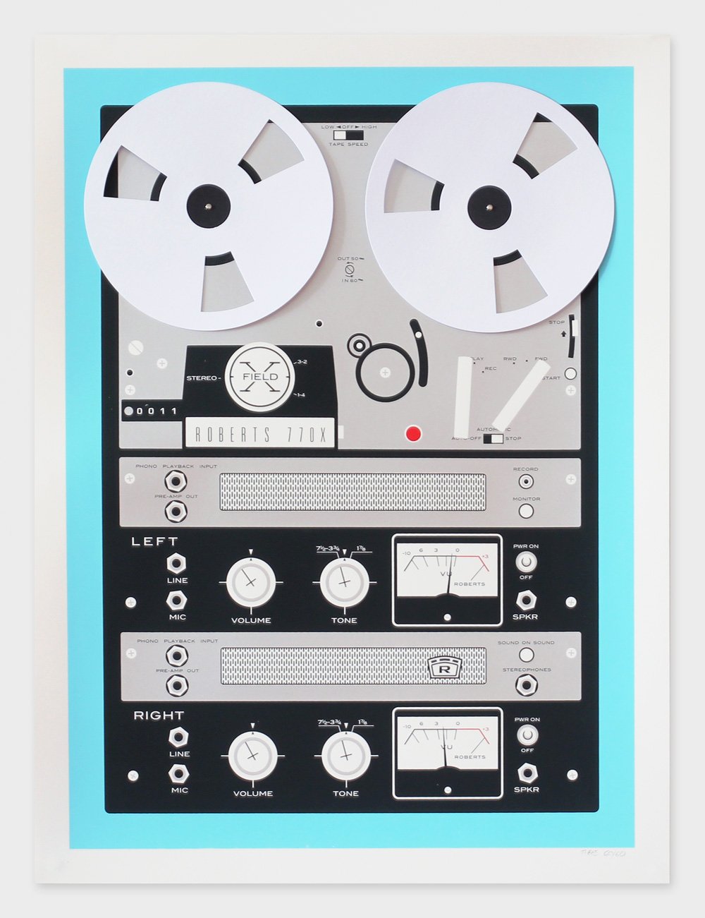 Akai Reel to Reel Screen Print / Tubes