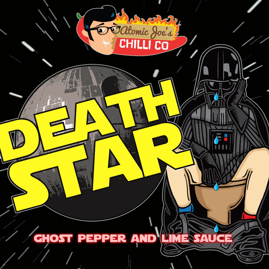 DEATH STAR - Ghost pepper & lime EXTREMELY HOT SAUCE / Atomic Joes ...