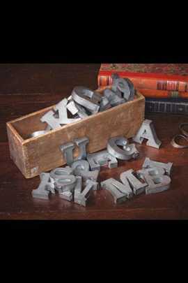 Zinc Alphabet Letters / Vintage Inspired Lifestyle Marketplace