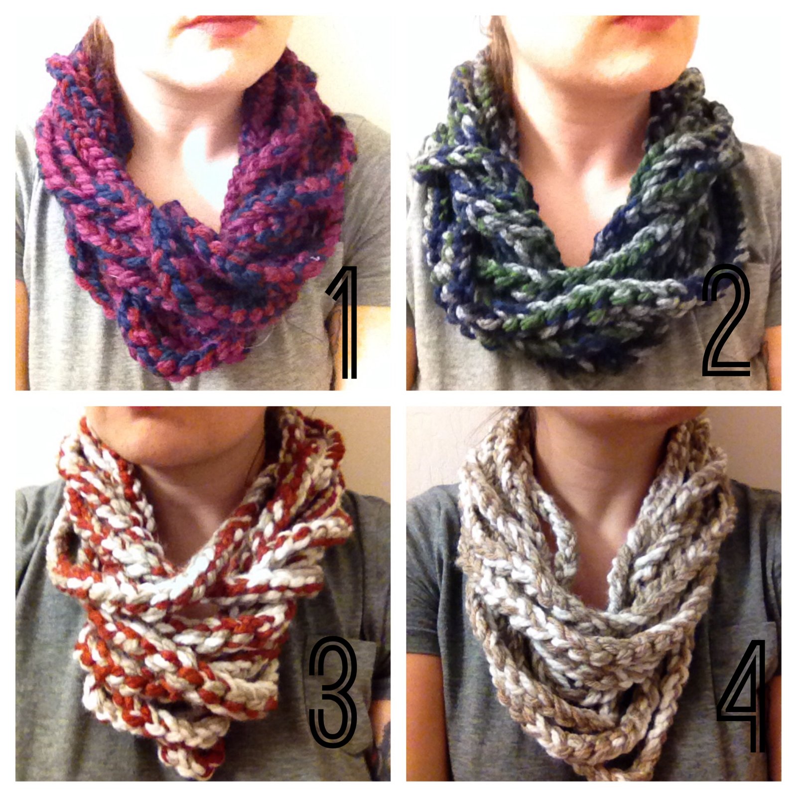 Rope Scarves: Choose 1 of 4 / Left N Weaving
