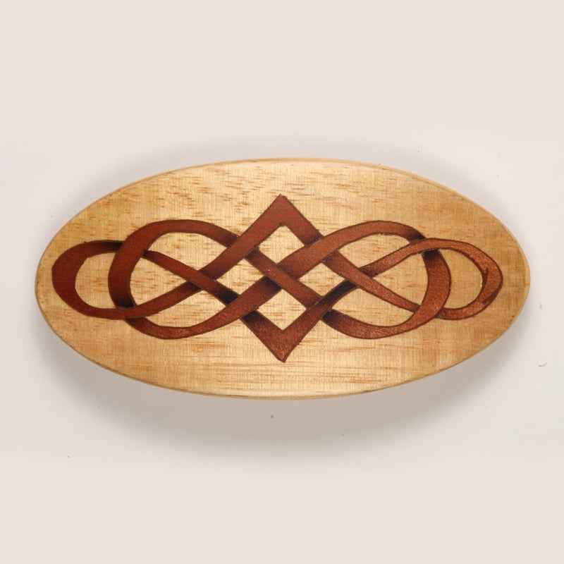 Celtic Inlay Oval Hair Clip / Elizabeth Nagel