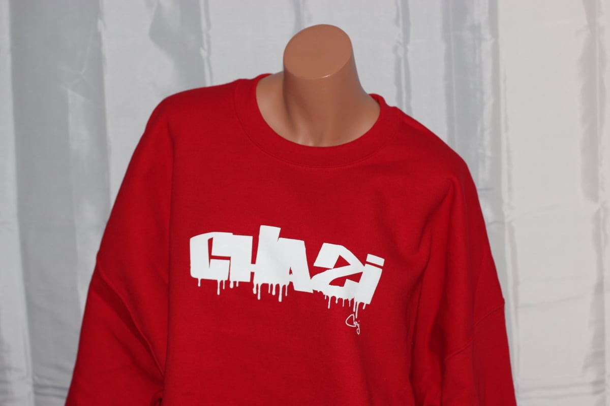 Chazi Dripped Out Crewneck (Red) | Chazi Clothing Co.