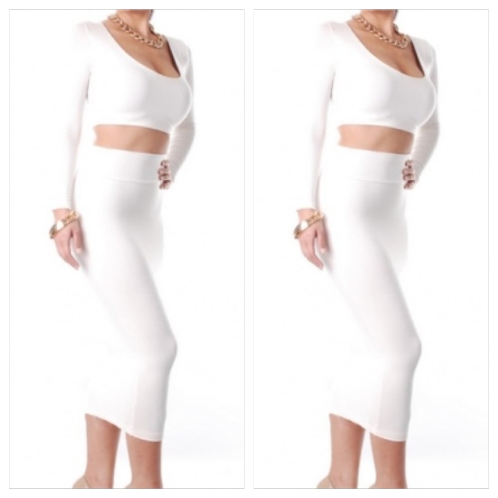Long Sleeve Two Piece Skirt And Top Eklektik Style