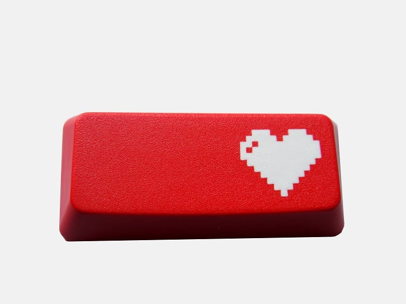 8-bit Heart Enter Keycap | KeyPop.net Home of Custom Cherry MX Keycaps ...
