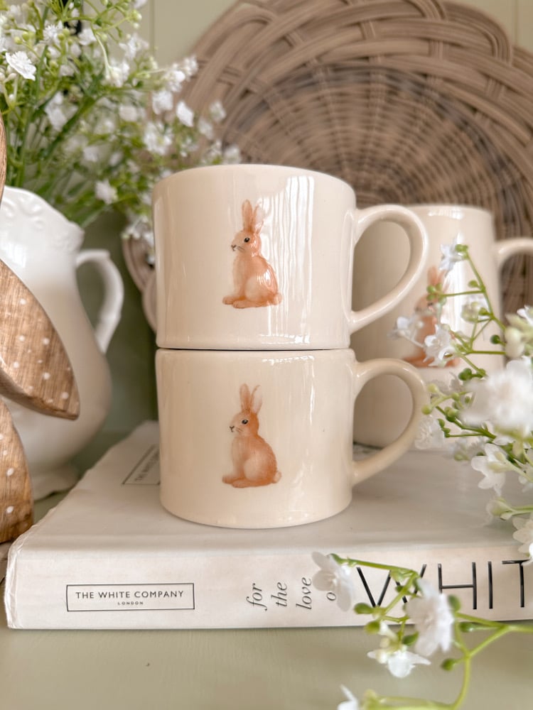SALE! Neutral Bunny Mugs ( Set of 2 ) | With Love Abigailx