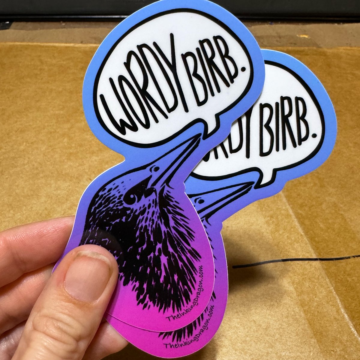 Wordy Birb Stickers - 2pk | The Inking Dragon