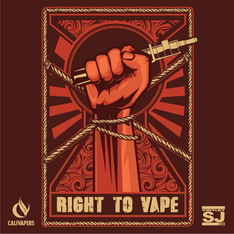 Right to Vape Slap Sticker / CaliVapers