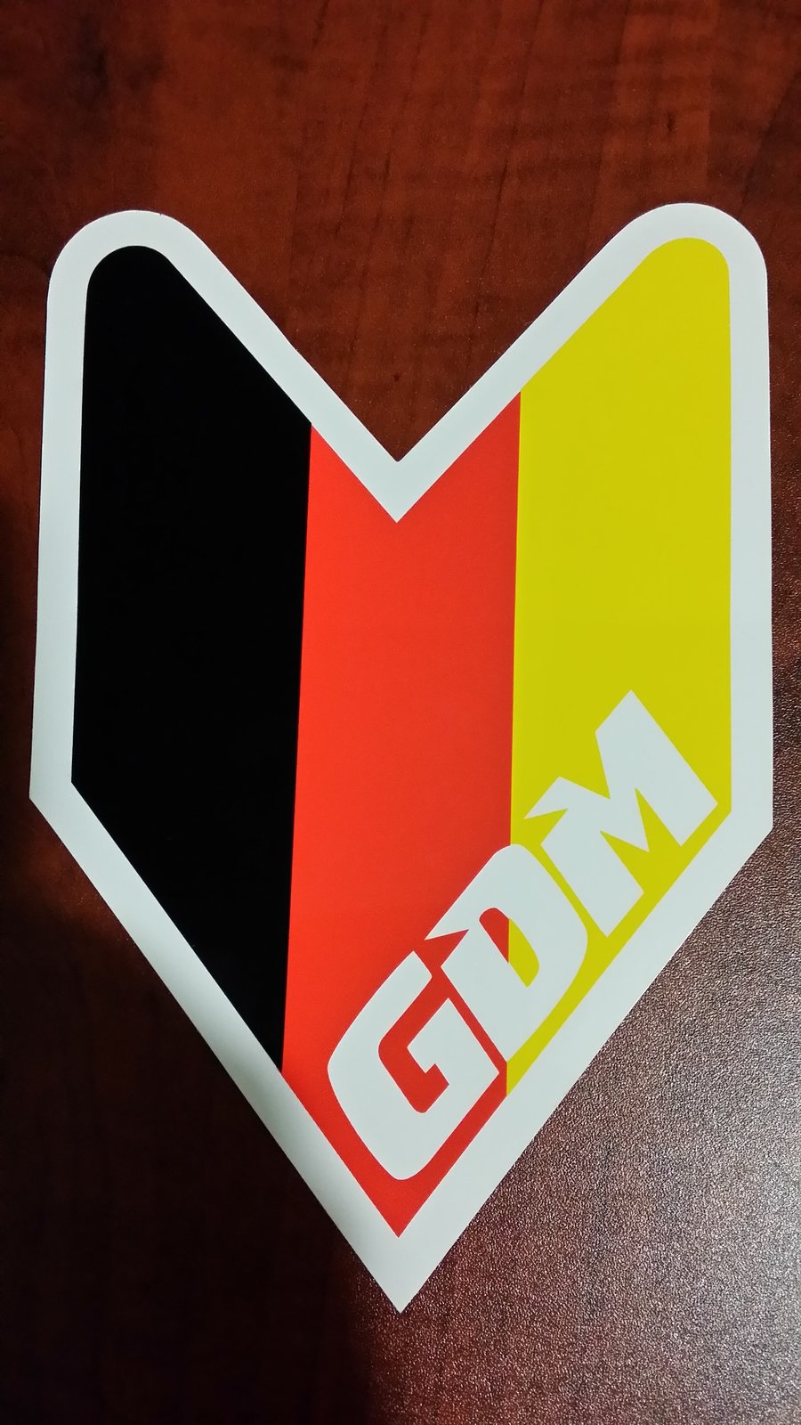 8" GDM NEW BOLD VINYL STICKER / I Love German Style