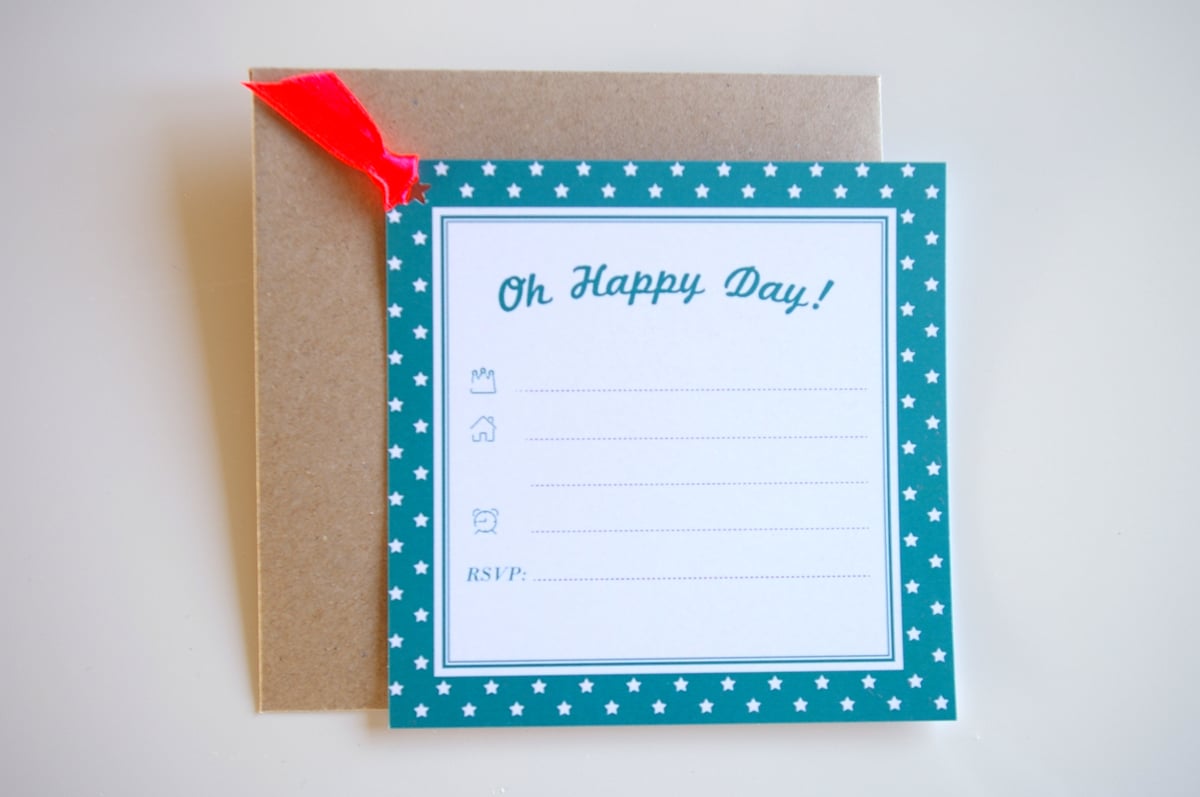 5 invitations goûter d'enfant étoiles / Ségolène de Bernis, graphic ...